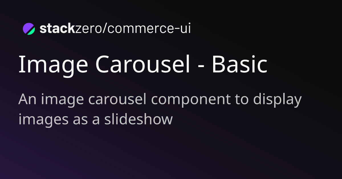 Image Carousel - Basic