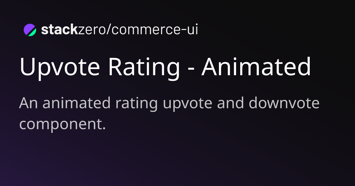 Upvote Rating - Animated