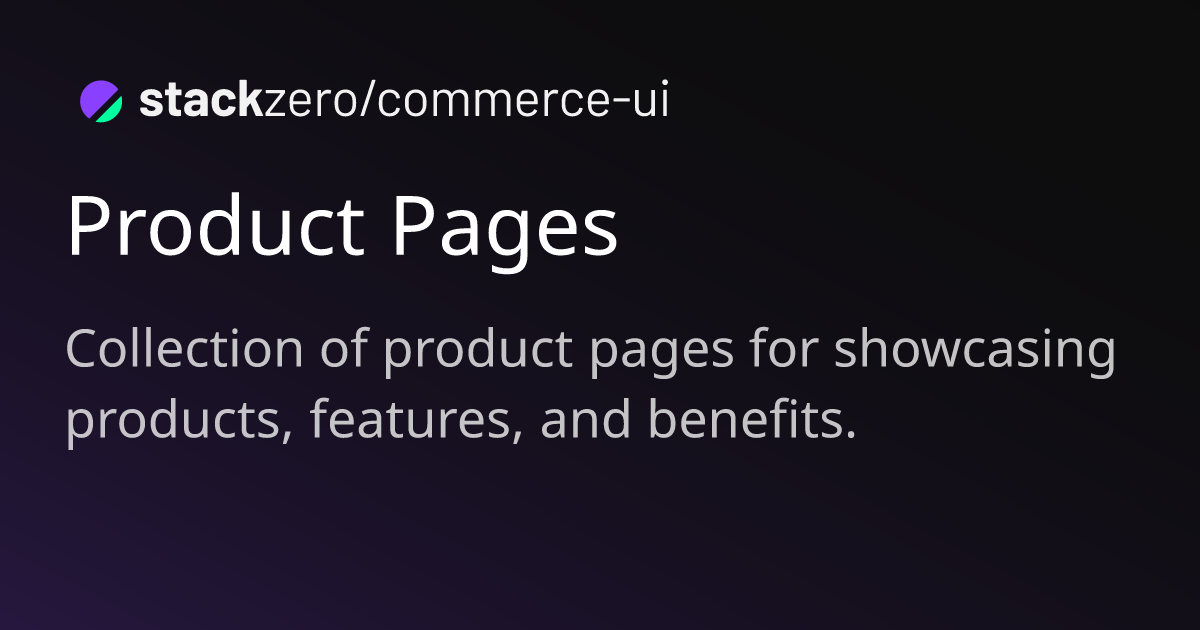 Product Pages